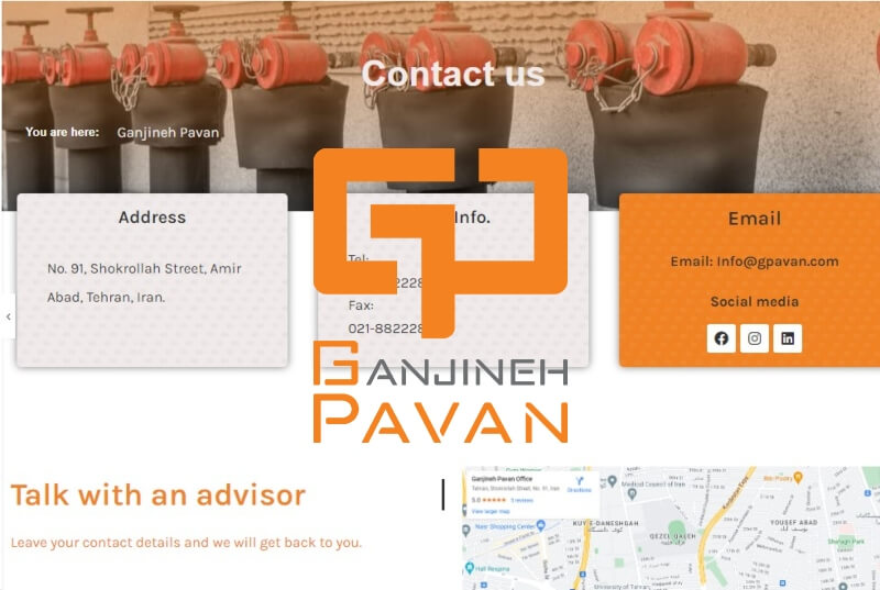 Contact us - Ganjineh Pavan